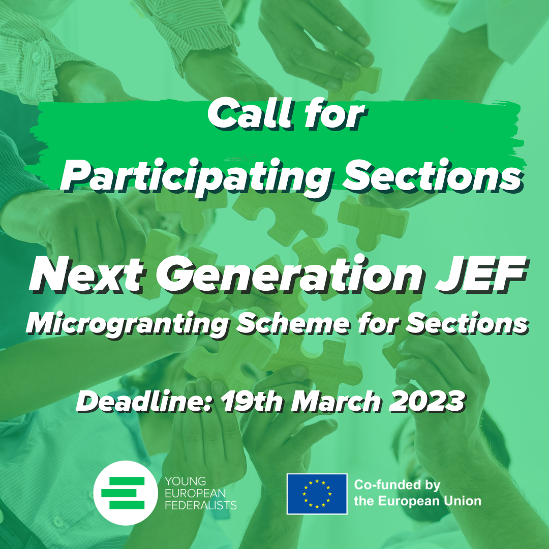 Call for Participating Sections | Next Generation JEF | Microgranting ...